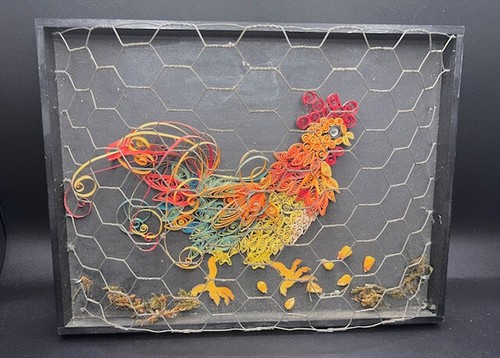 Beautiful, handcrafted rooster using the paper quilling method | eBay