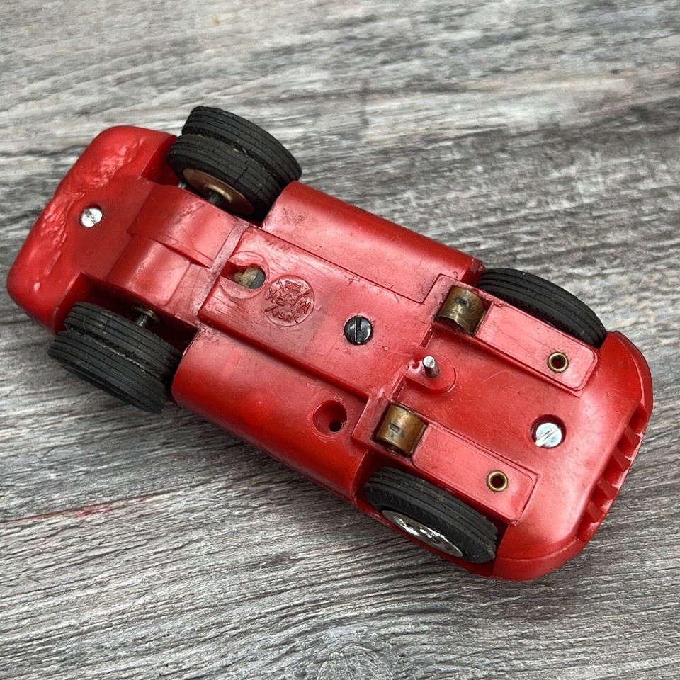 Vintage MARX Toys Slot Race Car 1/32 - RED #11 Racing, RARE | eBay