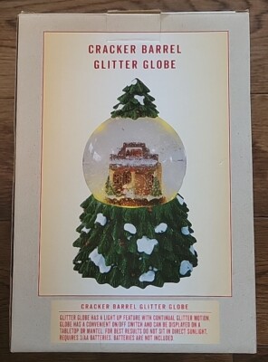 New in Box Cracker Barrel Glitter Globe Old Country Store Snow Lighted ...