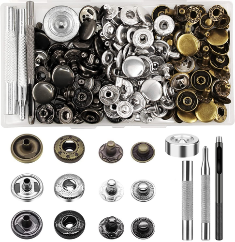 45 Set Snaps for Leather Leather Snaps and Fasteners Kit Leather Snaps ...