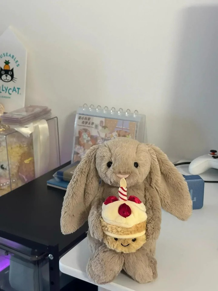 Bashful Birthday Cake Beige Rabbit Stuffed Animal Soft Plush Toy NWT | eBay