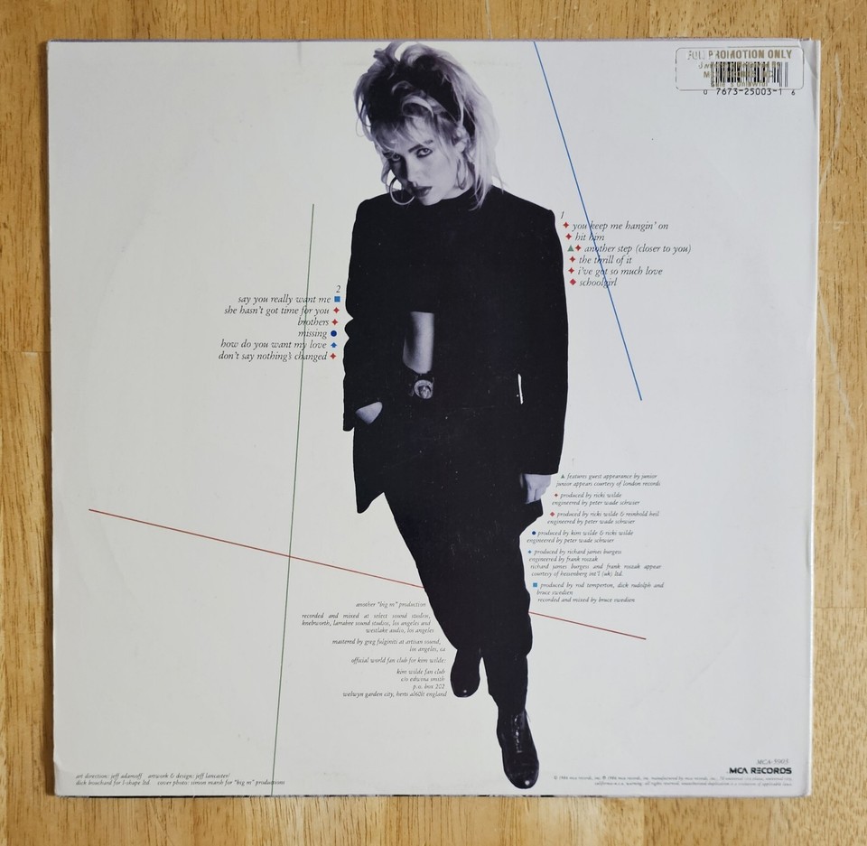 Kim Wilde Another Step Vinyl LP Record VG+ You Keep Me Hangin' On | eBay