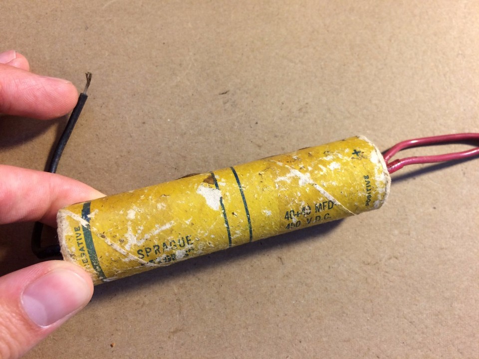 Vintage Sprague Atom 40 +40 uf 450v Two-Section Capacitor TVA-2740 Tube ...