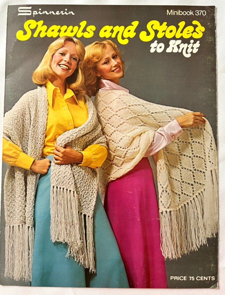 VTG Spinnerin Popover Ponchos Shawls & Stoles Knitting Patterns Book ...