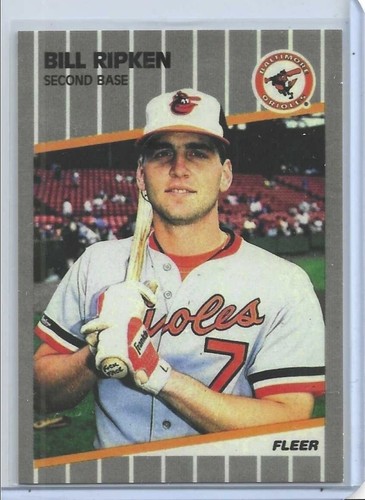1989 Fleer #616A Bill Ripken ERR/Rick Face written/on knob of bat | eBay
