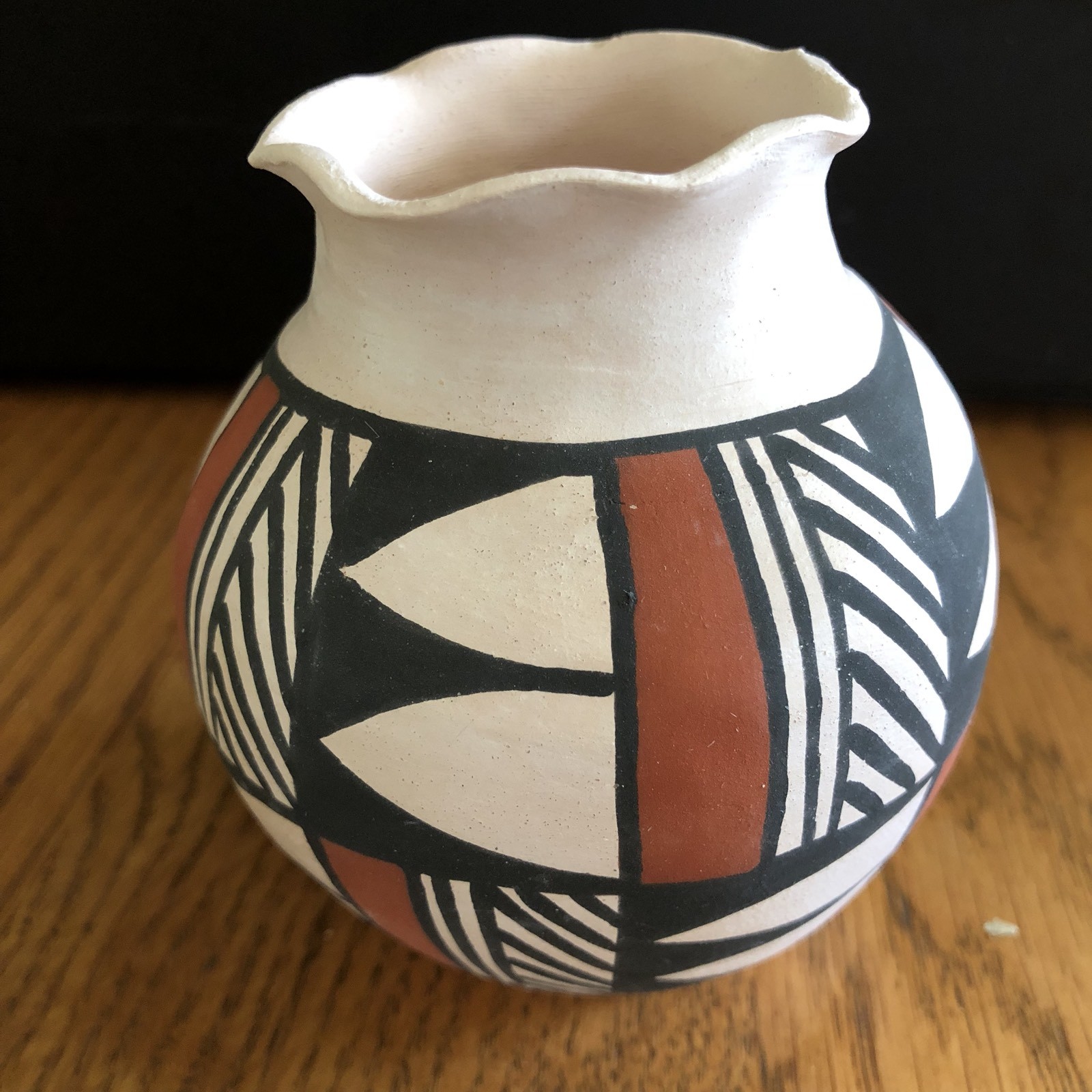LOVELY Small ACOMA NM POTTERY VASE Bowl Pot 3.5” X 3.5”Tall Mansfield ...