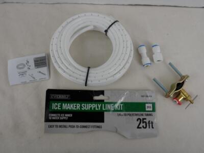 Everbilt 25' Ice Maker Supply Line Kit 1005568416 14" Push to Connect ...