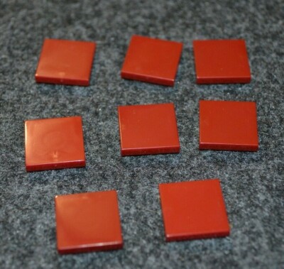(8) 2X2 Dark Red (Brick) Smooth Finishing Tile Brick Bricks ~ Lego ...