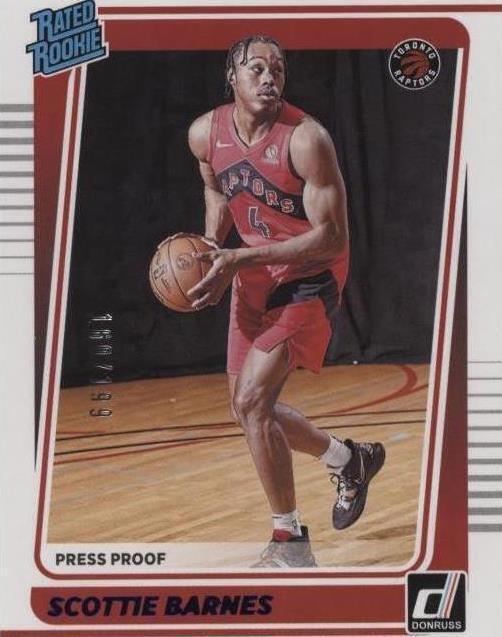 2021-22 Panini Donruss - Rated Rookie Scottie Barnes #236 Press Proof ...