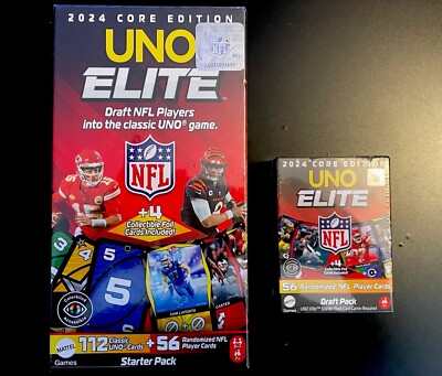 NEW 🔥 Uno Elite NFL 2024 Core Edition Starter Pack W/ 1 Additional ...