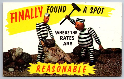 Comic Humor, Convicts, Chain Gang, Breaking Rocks, Vintage Postcard | eBay