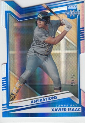 Xavier Isaac 2022 Panini Elite Extra Edition - BLUE Die-Cut #29 49/77 ...