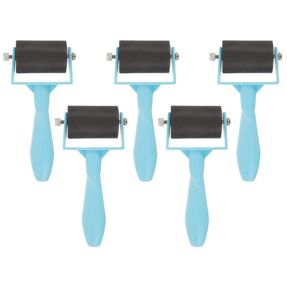 5 Pcs Printing Ink Roller Plastic Crafting Rollers Brayers for ...