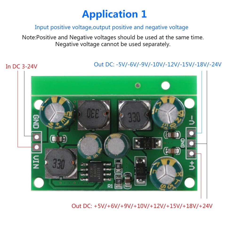 DC DC Positive & Negative Voltage Boost Converter Output ±12VDC | eBay UK