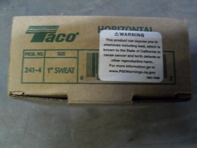 Taco 241-4 1" Sweat Bronze Horizontal Flow check valve | eBay