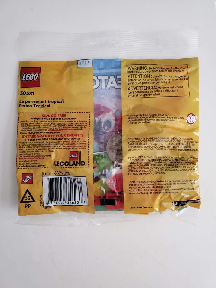 LEGO CREATOR: Tropical Parrot (30581) UNOPENED BRAND NEW 673419356237 ...