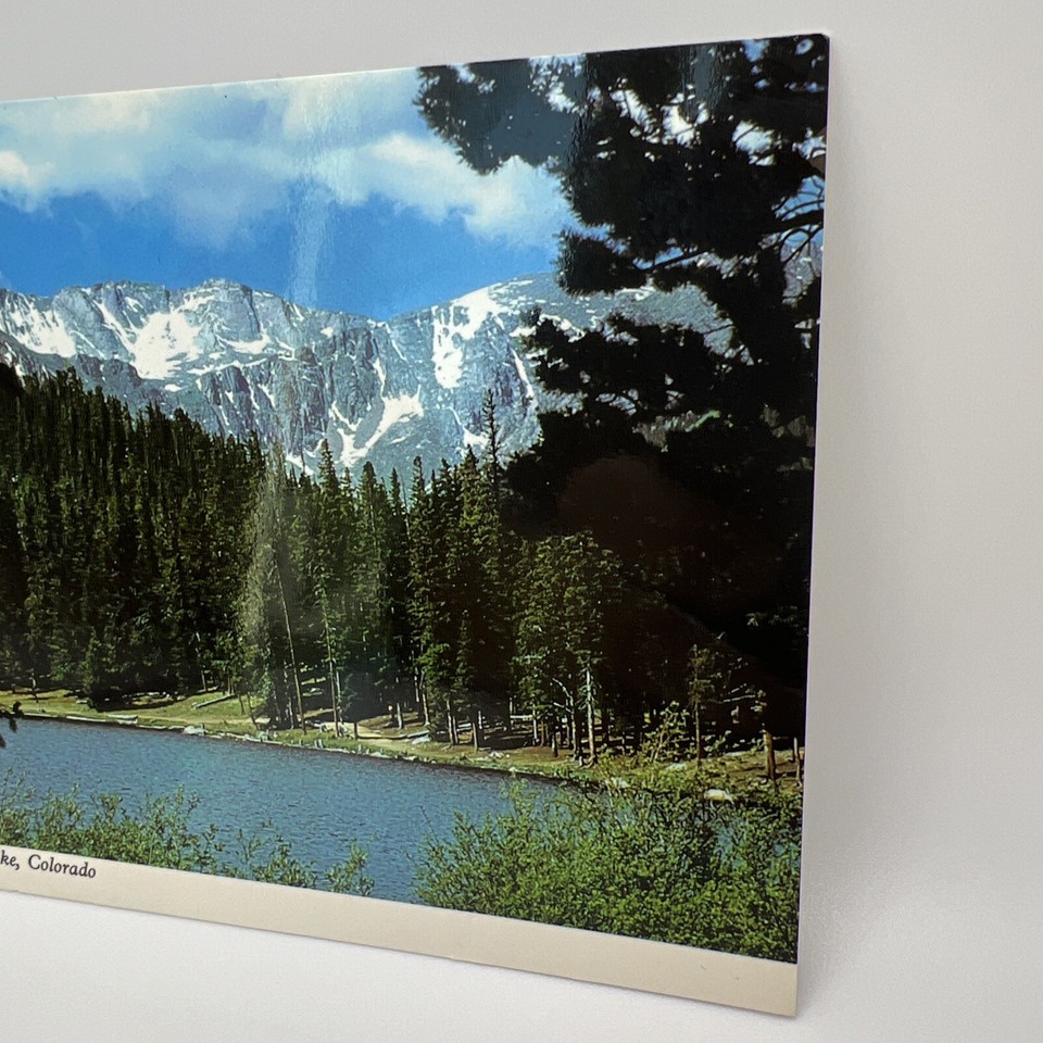 Mount Evans And Echo Lake Colorado Postcard Flatiron Postcards Colorscans | eBay