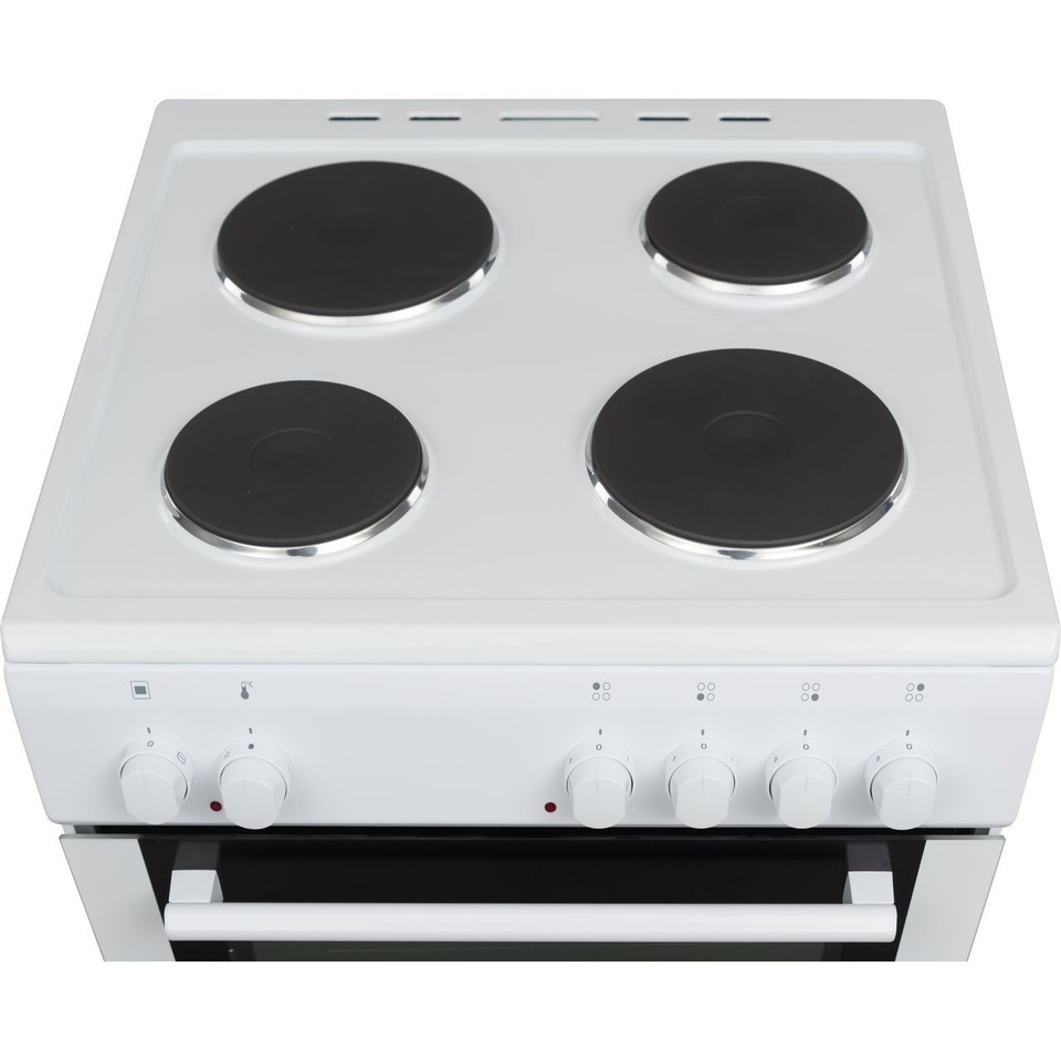 Electra SE60W/1 60cm Free Standing Electric Cooker with Solid Plate Hob ...