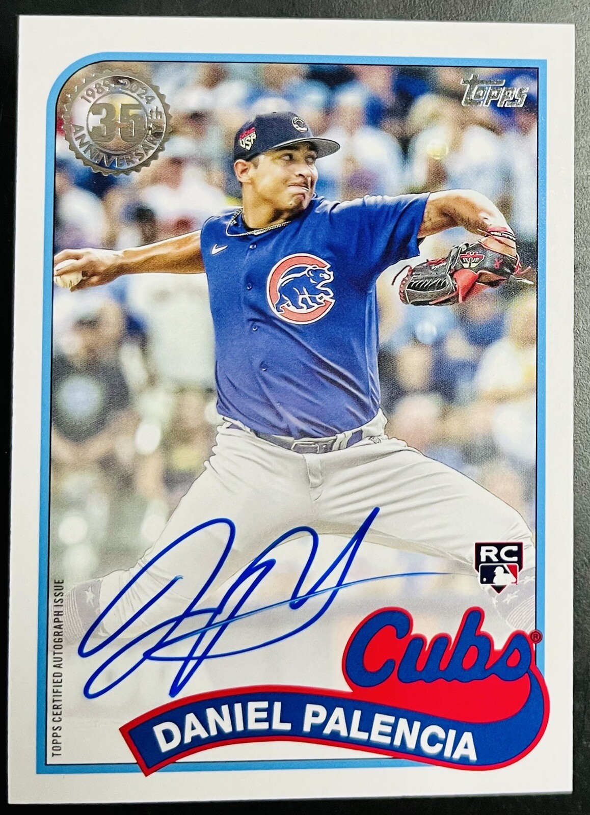 2024 Topps Series 2 DANIEL PALENCIA RC Auto 1989 35th Anniversary ...