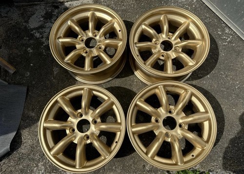 RS Watanabe 15x6.5J/7J Mixed Set 4x114.3 Gold Wheels JDM Vintage Rims ...
