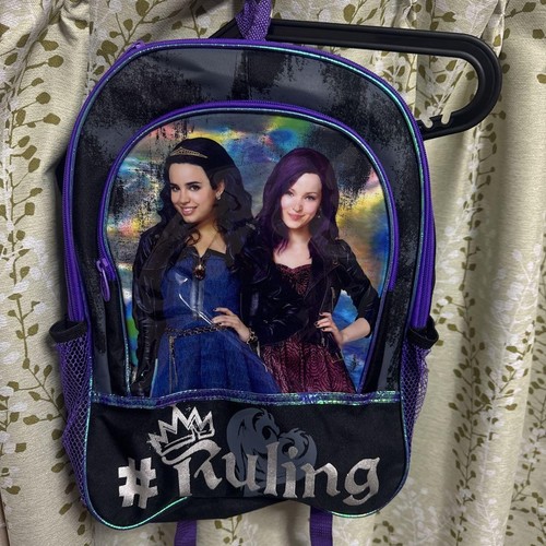 Disney Descendants Backpack Black/Purple Kids School Bag Durable Nylon ...