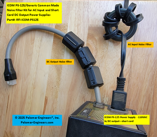 Icom PS-125 Generic Power Supply RFI/Noise Reduction Filter Kit for ...