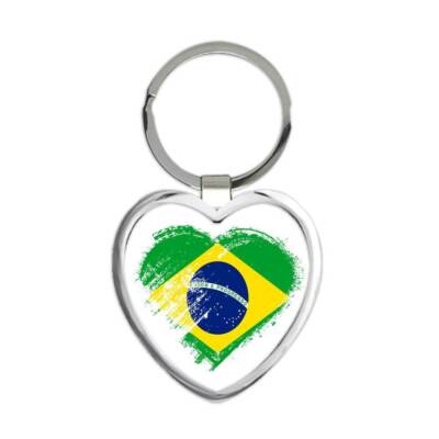Brazilian Heart : Keychain Gift Brazil Country Expat Flag | eBay
