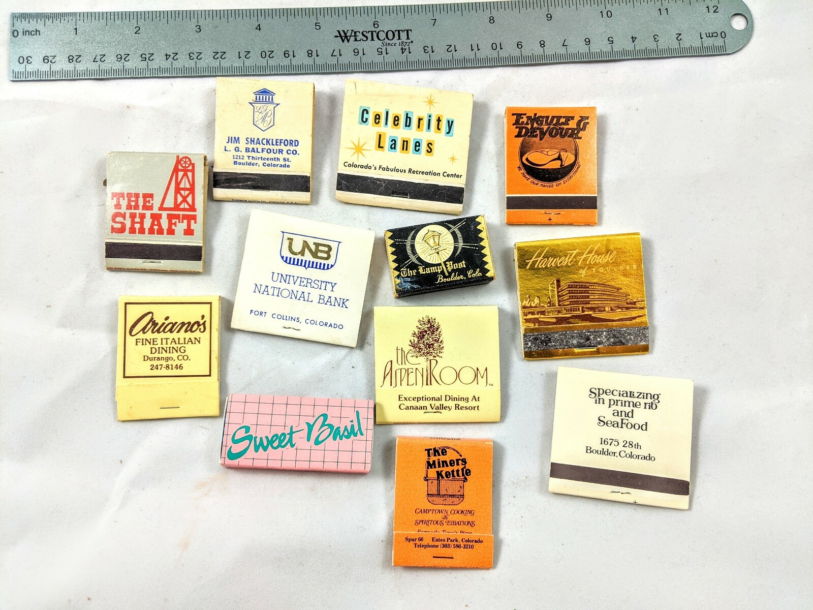 Lot of 12 Vintage Historic Colorado Matchbooks, 1980s and 1990s | eBay
