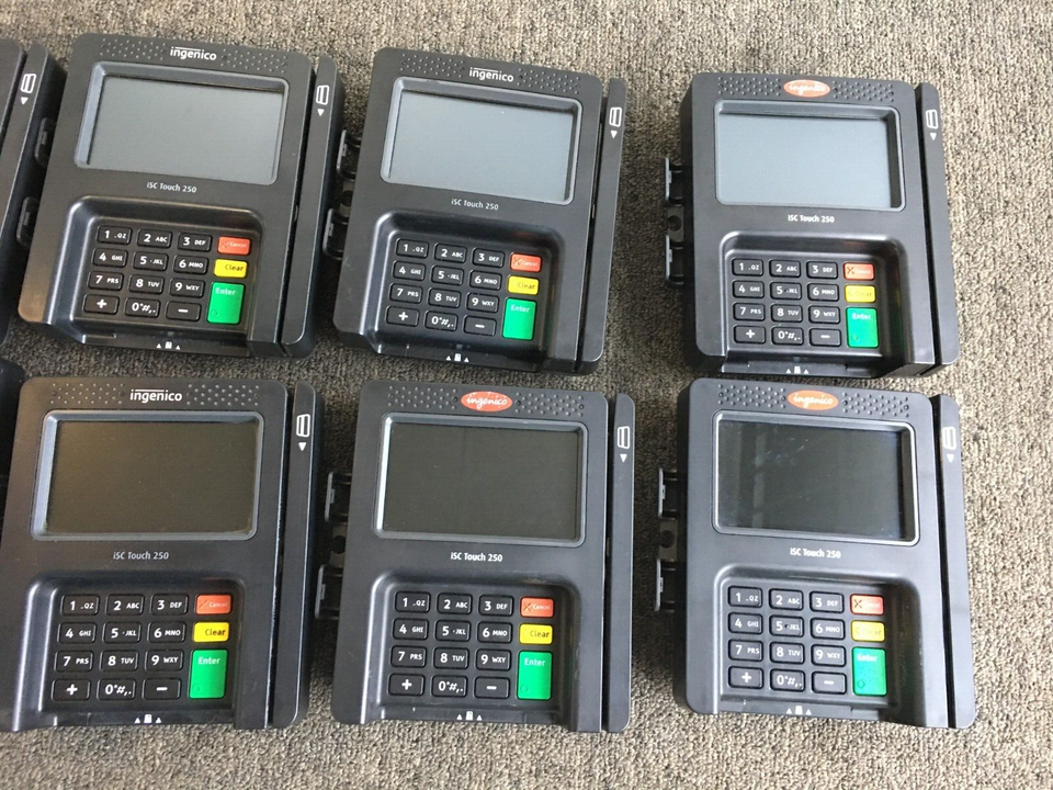 Lo of 11 Ingenico ISC Touch 250 Payment Terminalstested as pictued-Need ...