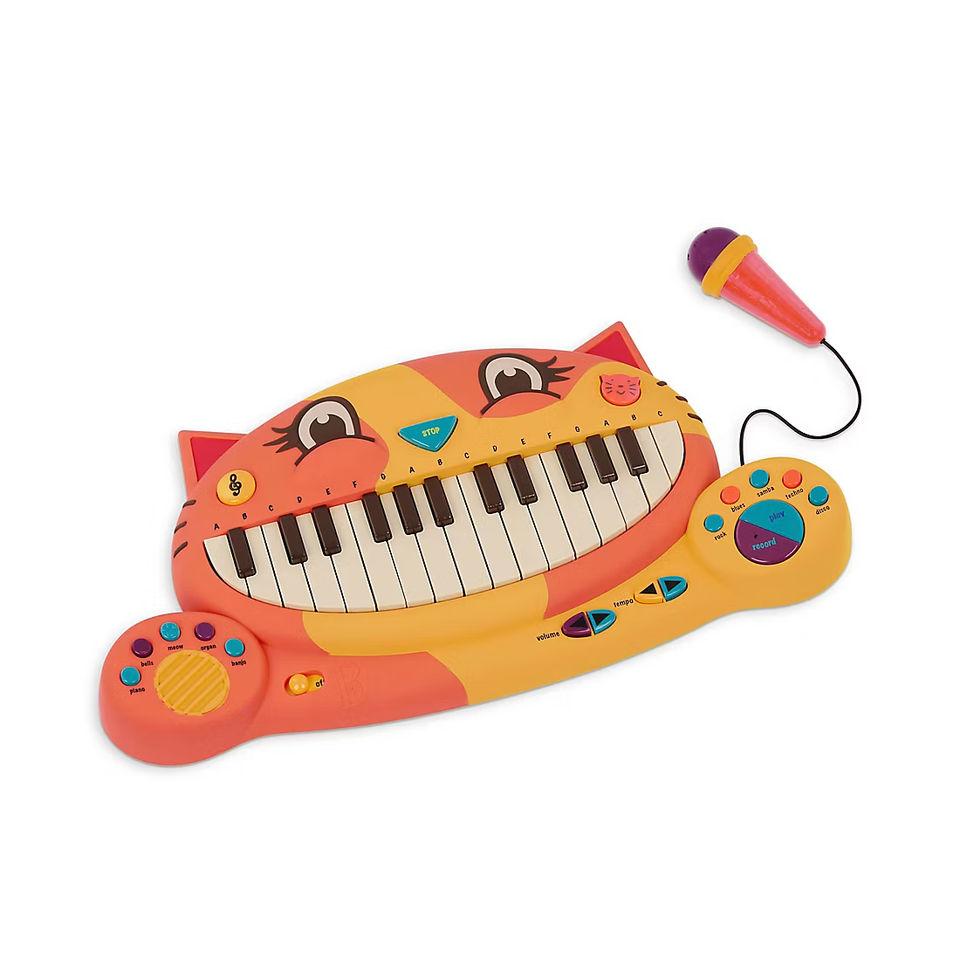 Meowsic Cat Piano Music Interactive Keyboard Toy interactive orange ...