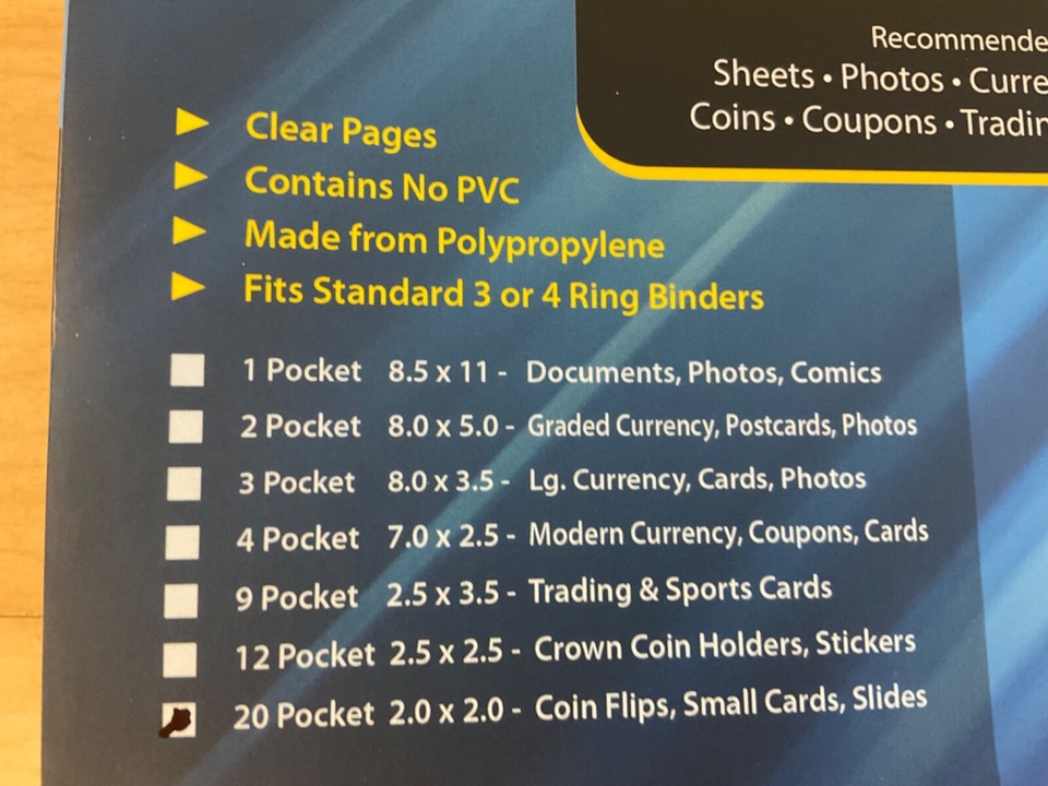 10 Ct. - Guardhouse Shield 20-Pocket Pages for 2X2 Coin Holders | eBay