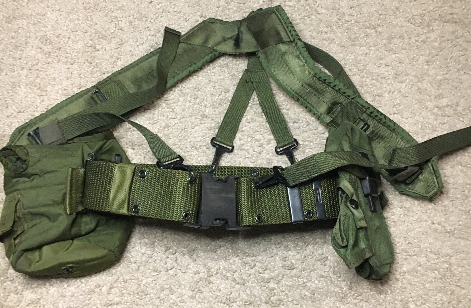 Vintage ITW Nexus NX1 Nylon Heavy Duty Military Belt w/ Shoulder Straps ...
