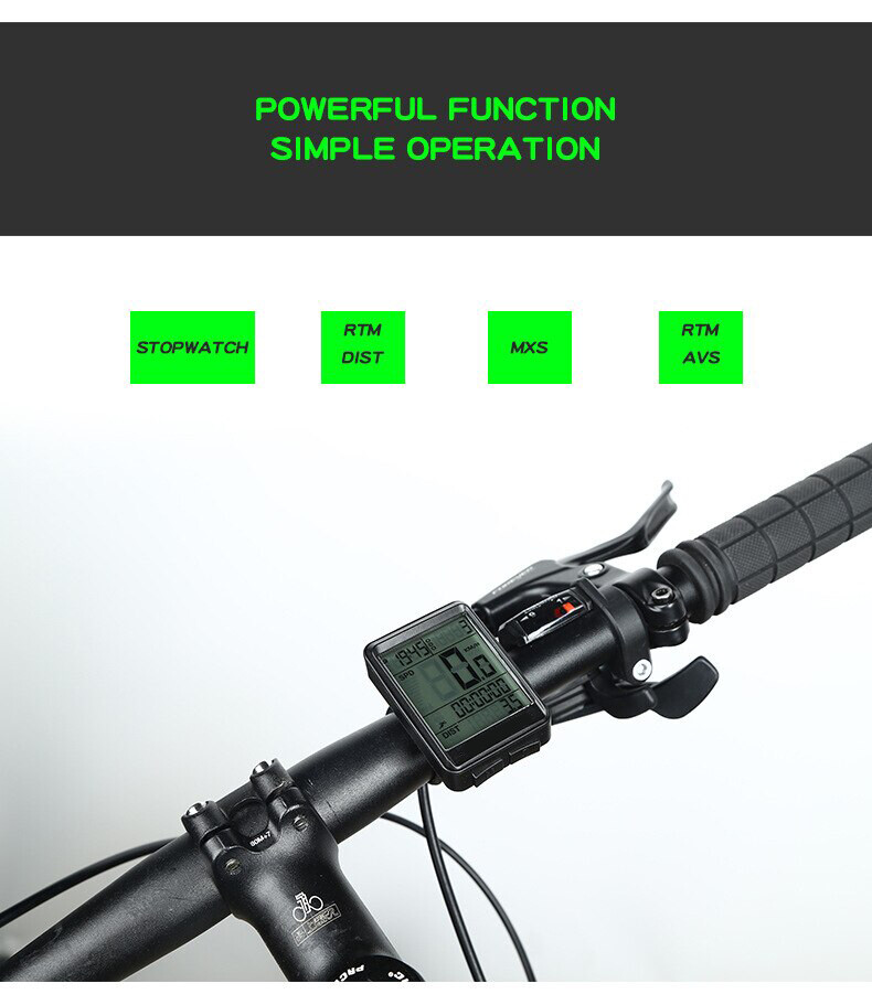 Bike Bicycle Speedometer Cycle Digital Odometer Computer Waterproof LCD ...