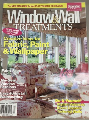 Decorating Idea Vintage Magazine September 2001 Window & Wall Treatment ...