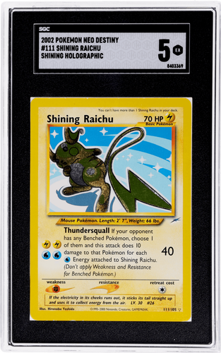 2002 Pokemon Neo Destiny Shining Raichu #111 SGC 5 | eBay