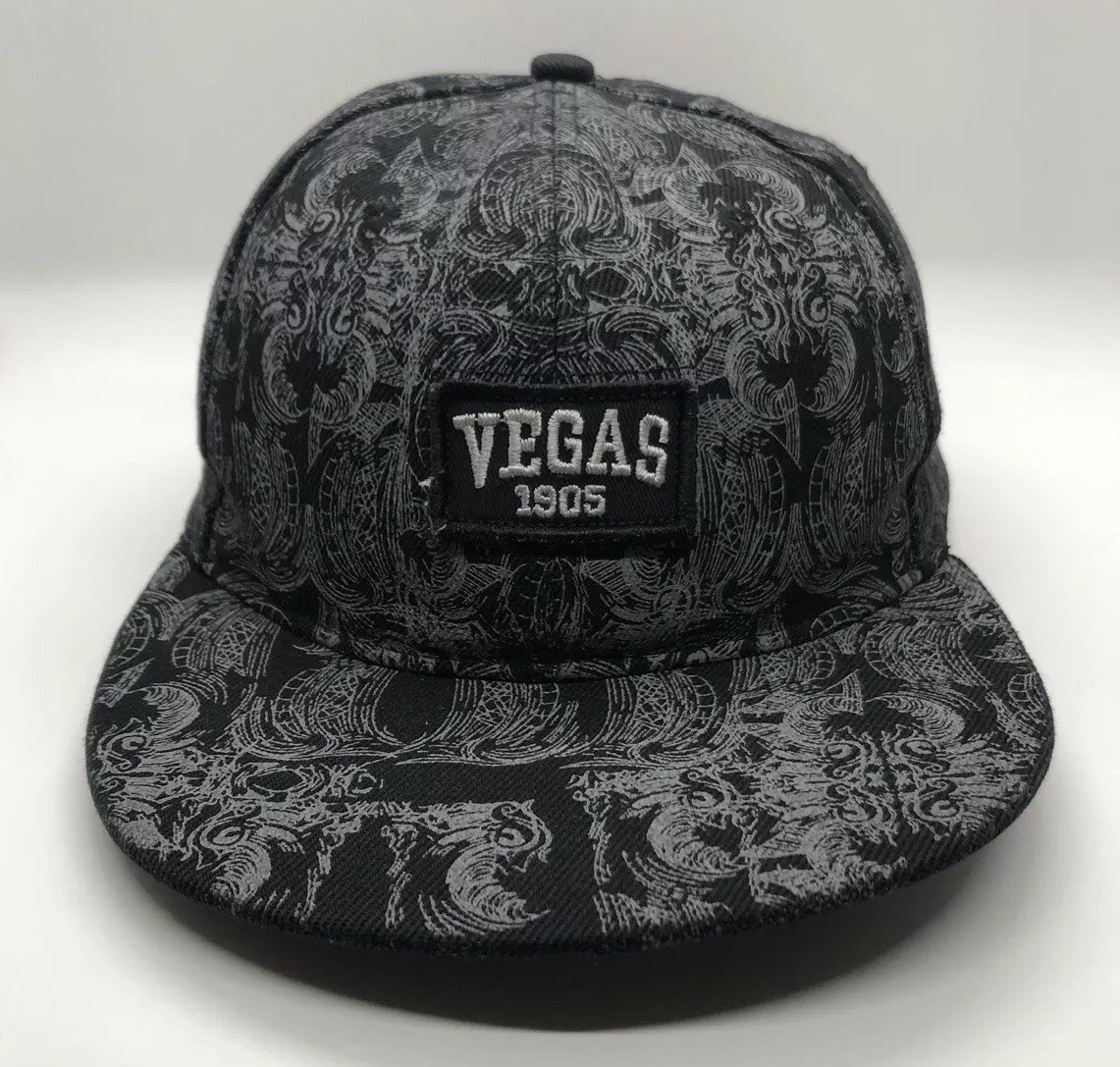 Vegas 1905 Cap Hat Snapback Adult Black Koskash Headwear | eBay