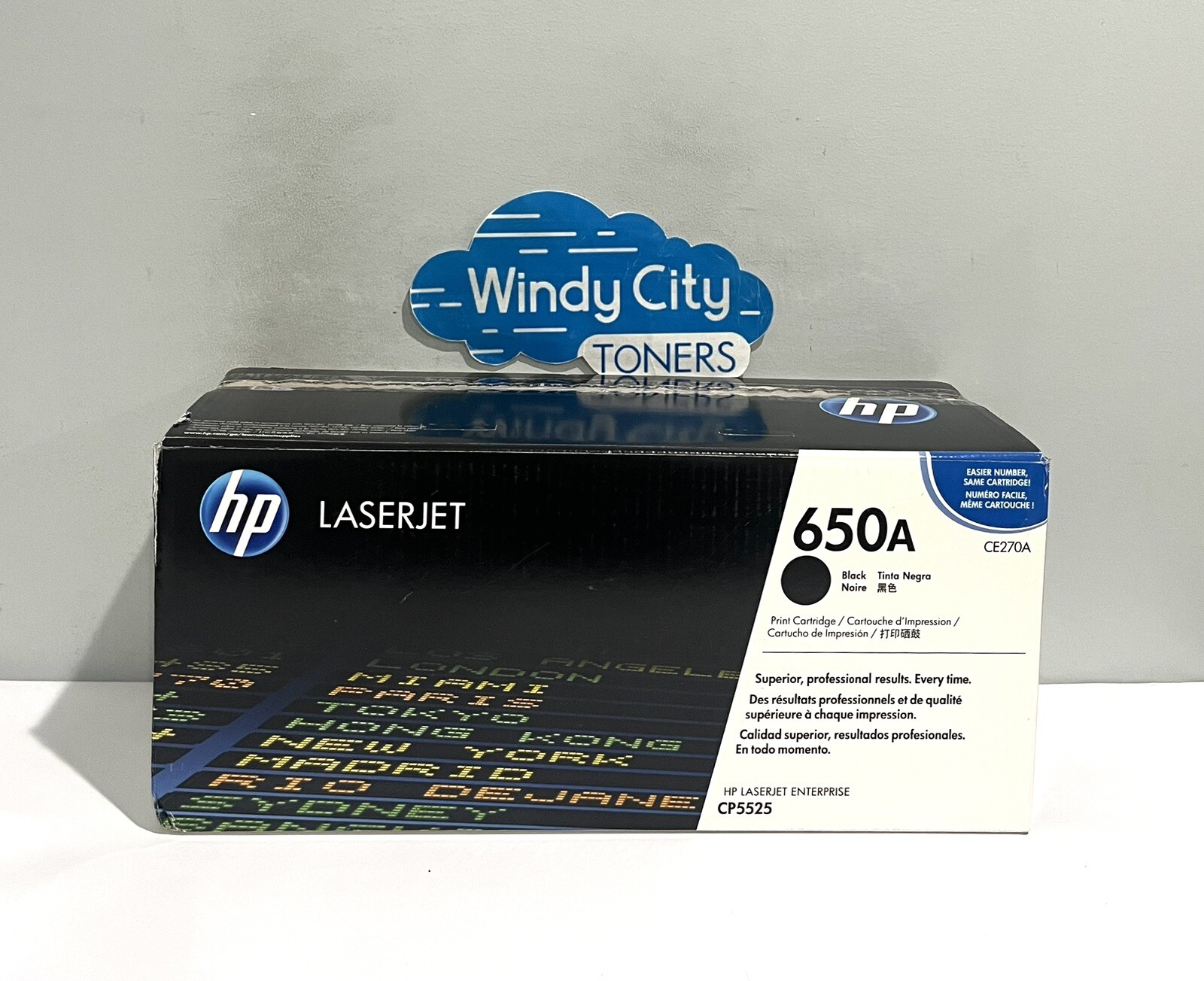 HP 650A CE270A Black Original Toner Cartridge LaserJet CP5525 CP5520 ...