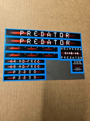 Schwinn Approved Predator BMX P2200 Bicycle Bike Blue Decal Set | eBay UK