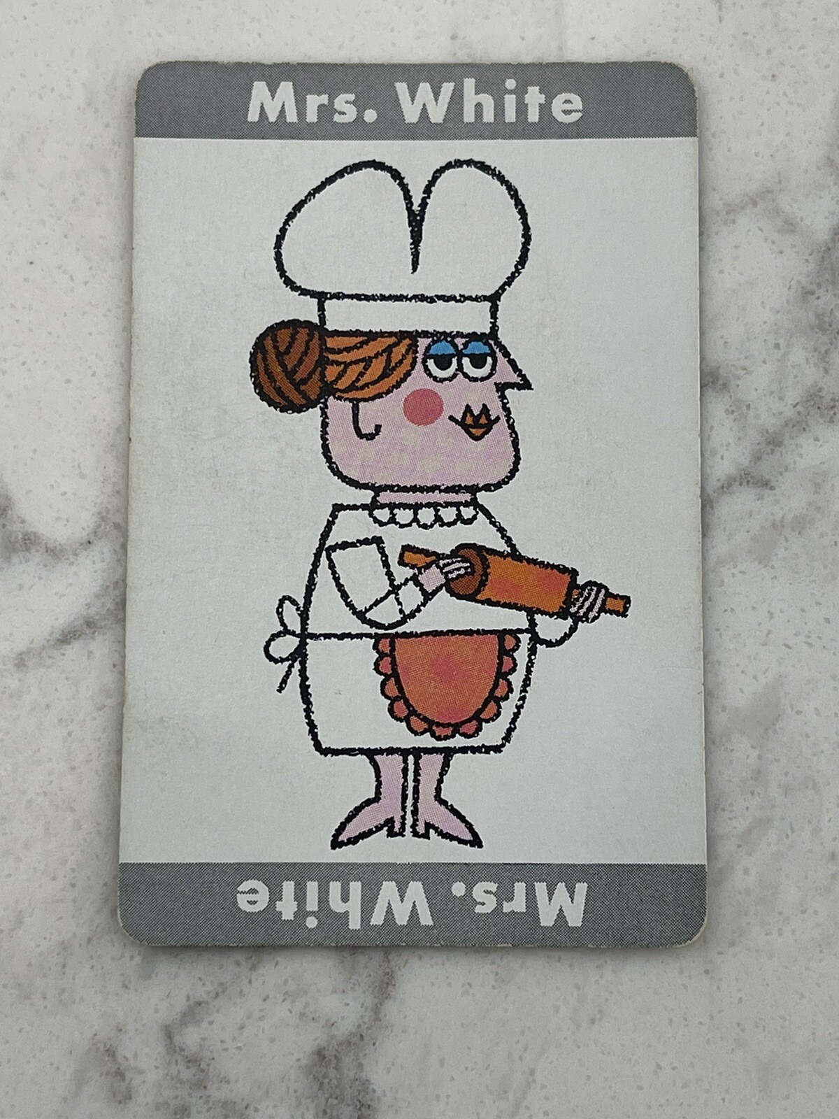 Clue Board Game 1963 Original Character Suspect Card Mrs. White | eBay