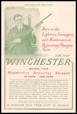 1912 Winchester Model 1912 Shotgun "A 20 Gauge Gun From Butt To Muzzle ...