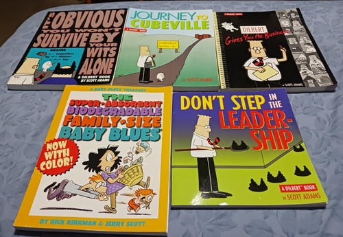 5X Dilbert and Baby Blues Cartoon Books - Scott Adams, Rick Kirkman ...