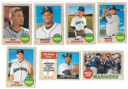 2017 Topps Heritage (1-500) - SEATTLE MARINERS Team Set | eBay
