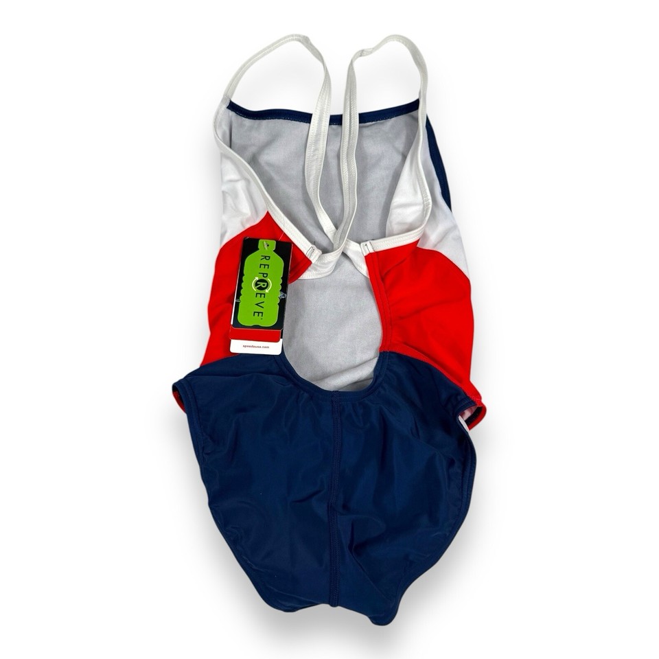 Speedo Women’s ProLT Relay Back One-Piece Swimsuit Red/White/Blue ...