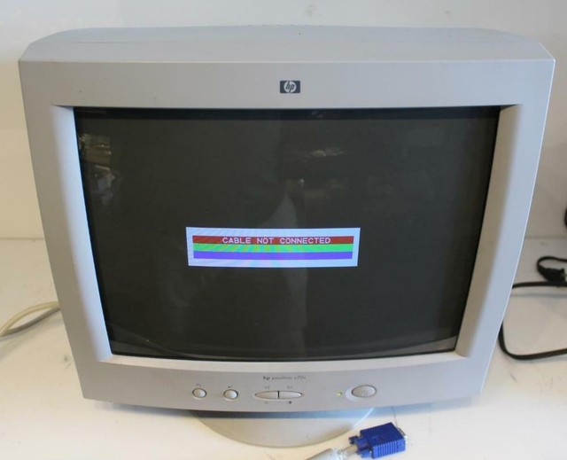 HP V70S P3902s 16" CRT Computer Monitor Vintage Retro Gaming 2002 VGA ...