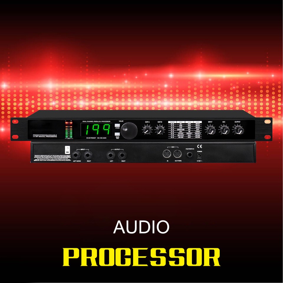 Professional DSP Audio Processor Equalizer Reverb Multi-Effect Digital ...