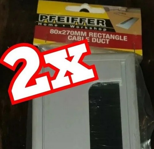 2x Pfeiffer 80 x 270mm Aluminium Rectangle Cable Duct - - No 4020885 ...