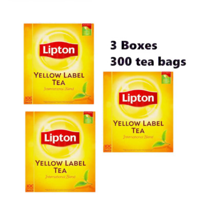 3 Boxes LIPTON Yellow Label Tea 100 tea bags ( 300 tea bags ).Rich ...