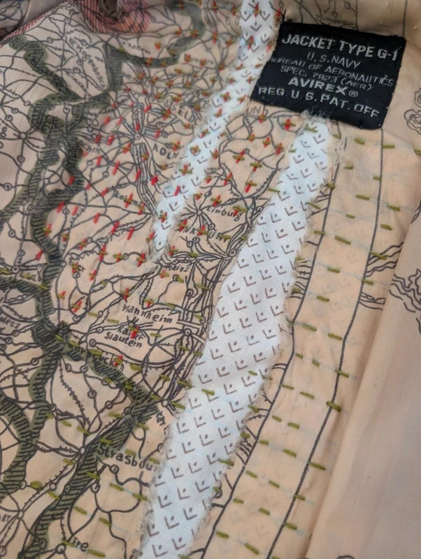 Avirex G-1 Vintage Leather Flight Jacket – Sashiko Repaired – US Navy ...