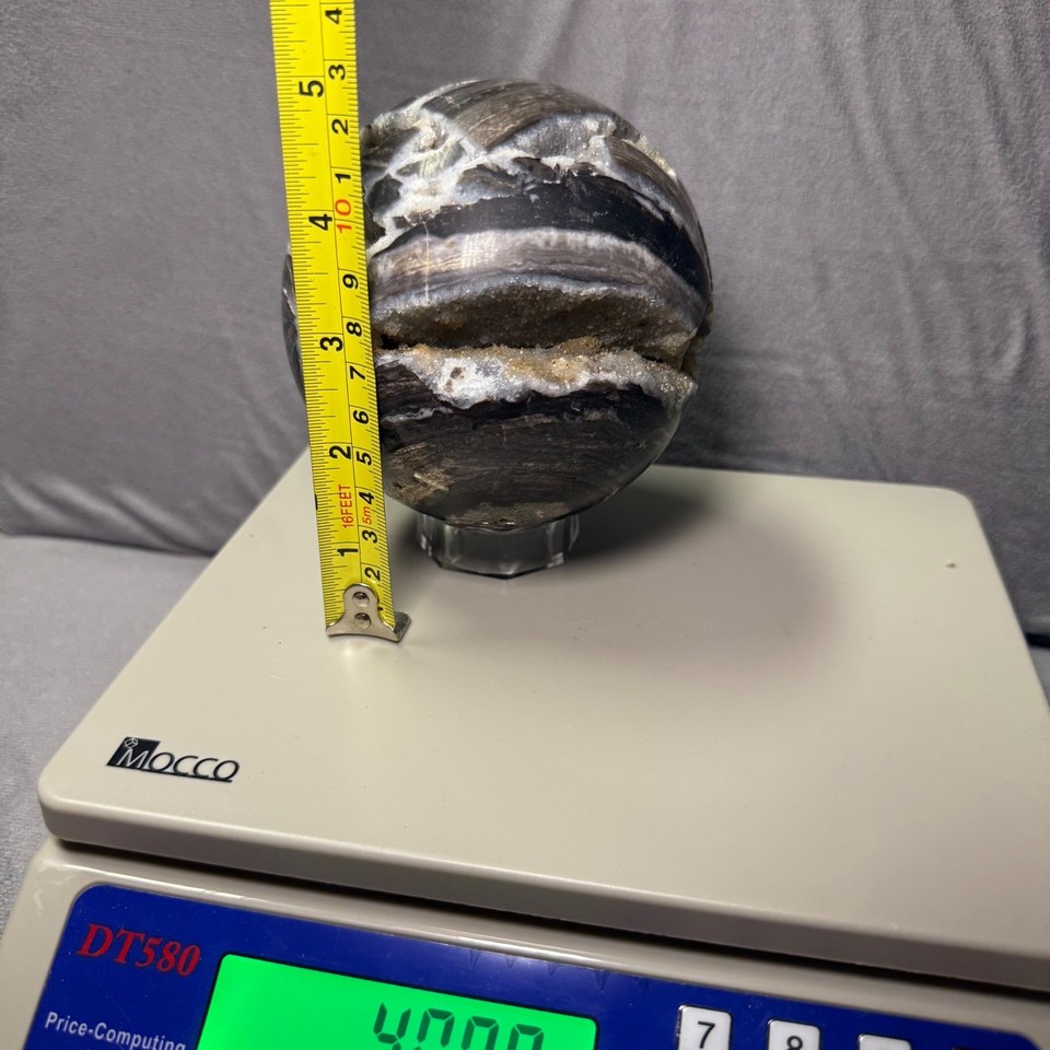 Large Sphalerite Crystal Sphere Geode Druzy Mineral Specimen Display ...