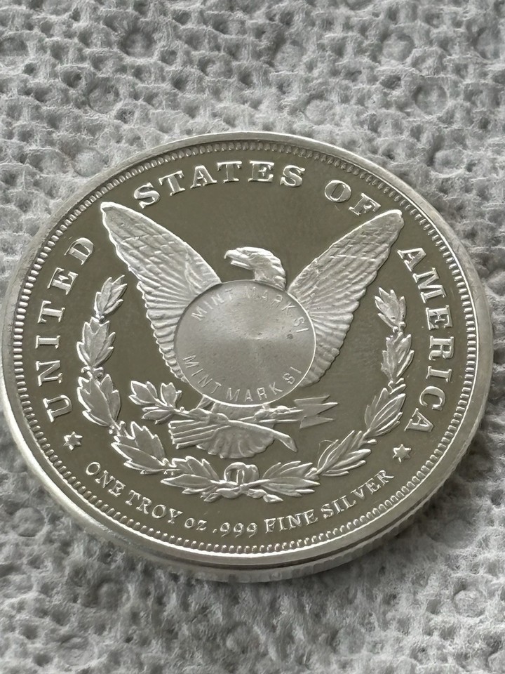 SMI Sunshine Minting Morgan Dollar Design 1 Troy Ounce .999 Fine Silver ...